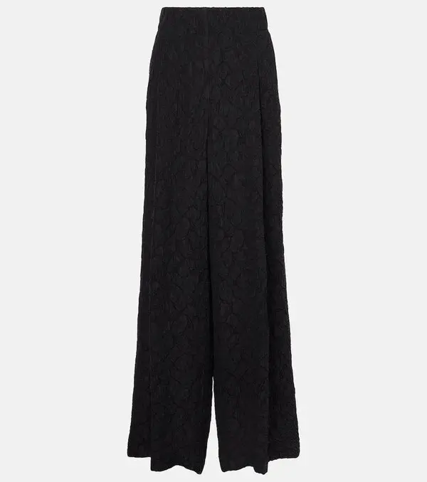 Dries Van Noten High-rise Wide-leg Pants - Black