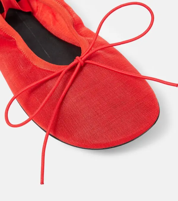 Proenza Schouler Glove Mesh Mary Jane Flats - Red