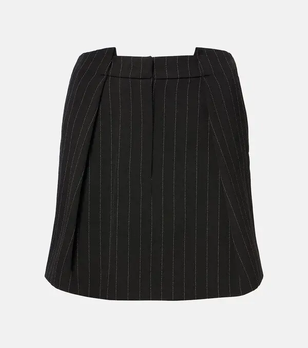 Sportmax Ragno Pinstripe Mini Skirt - Black