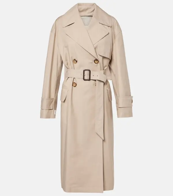 Max Mara Cotton-blend Twill Trench Coat - Brown