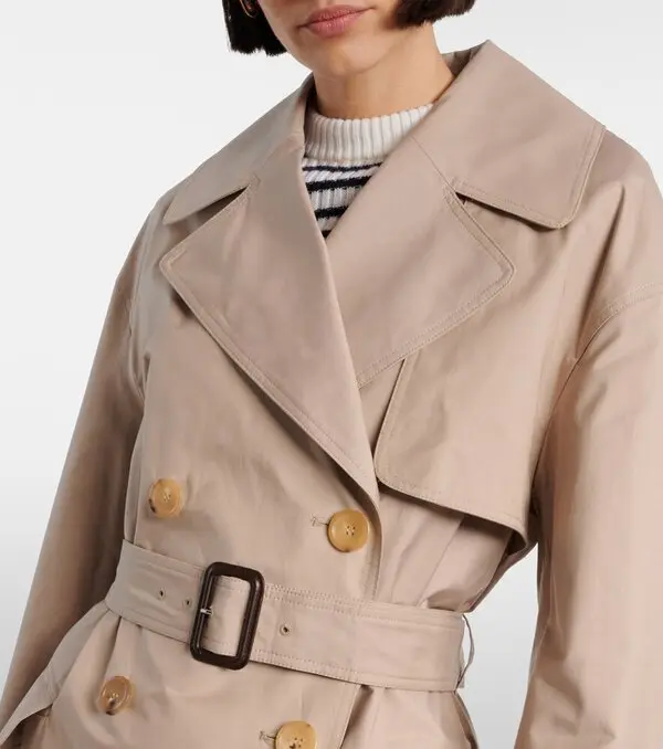 Max Mara Cotton-blend Twill Trench Coat - Brown