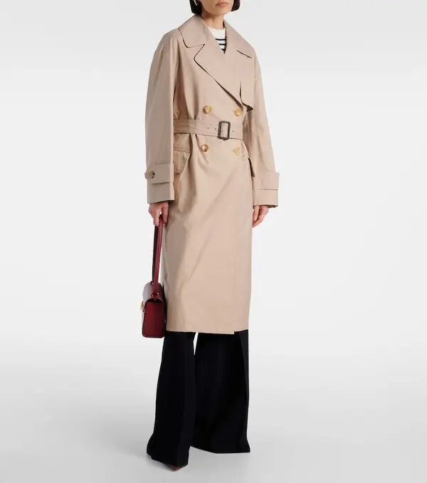 Max Mara Cotton-blend Twill Trench Coat - Brown