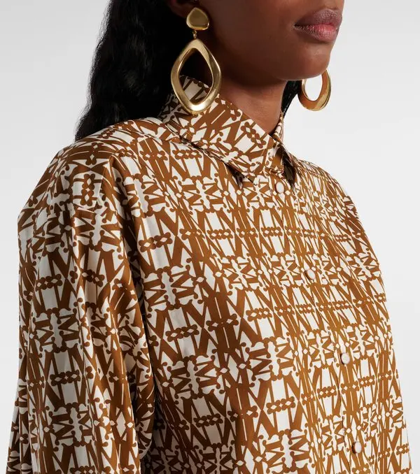 Max Mara Gallura Printed Cotton Shirt