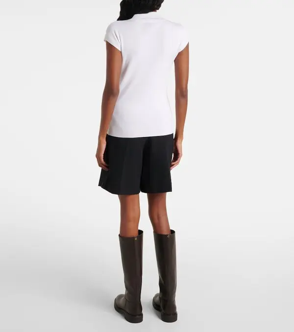 Jardin Des Orangers Ribbed Knit High-neck Wool Top