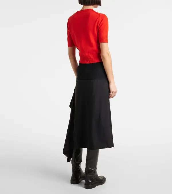 JIL SANDER Virgin Wool Top - Red