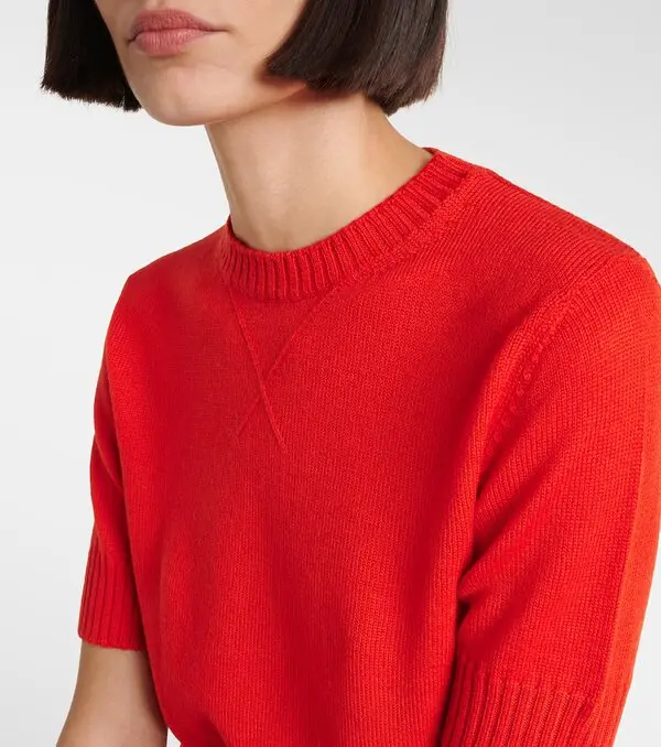 JIL SANDER Virgin Wool Top - Red