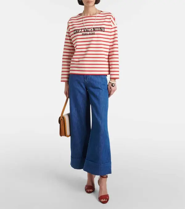 Valentino Garavani High-rise Wide-leg Jeans