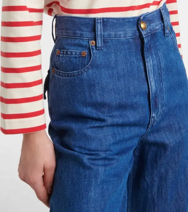Valentino Garavani High-rise Wide-leg Jeans