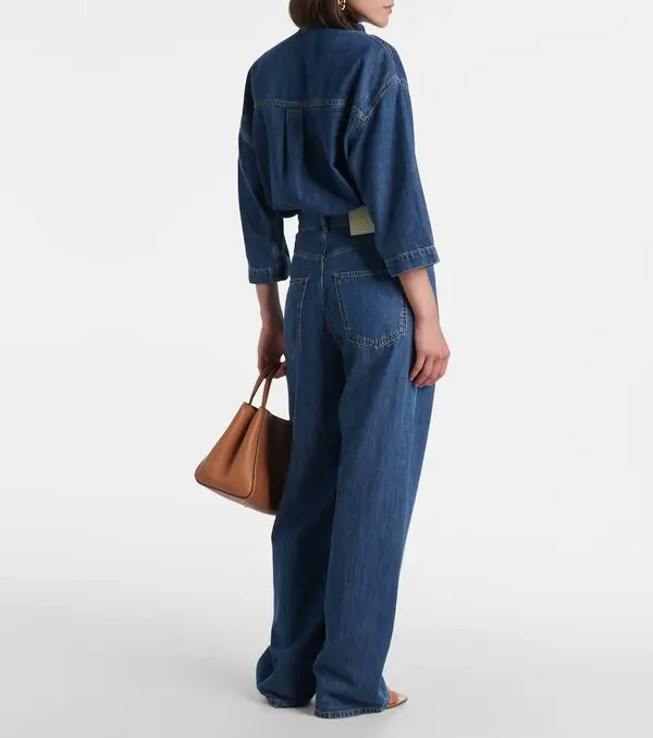 Valentino Garavani High-rise Wide-leg Jeans