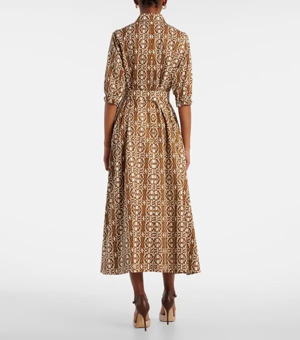 Max Mara Luxgi Printed Cotton Midi Dress
