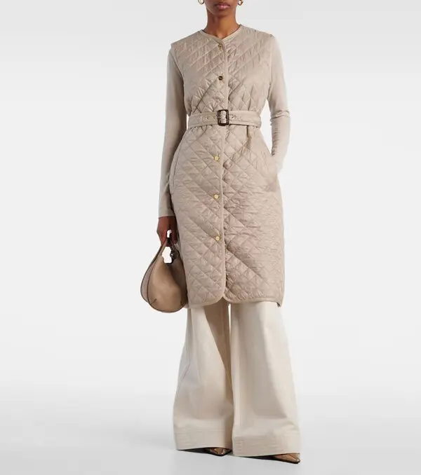 Max Mara Lauren Belted Quilted Coat