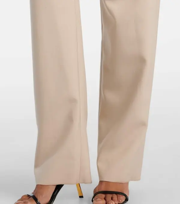 Saint Laurent Pleated Wool Wide-leg Trousers