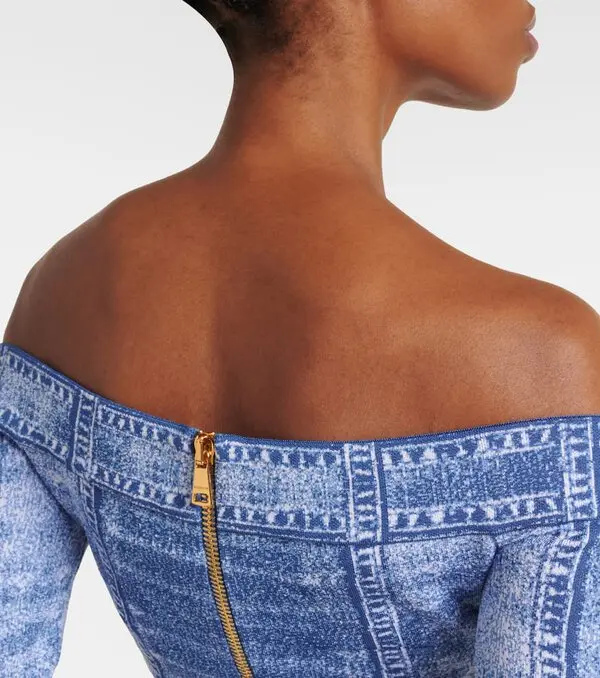 Balmain Trompe L'oeil Crop Top