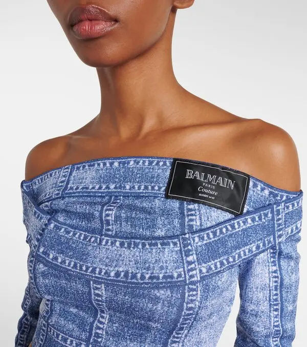 Balmain Trompe L'oeil Crop Top