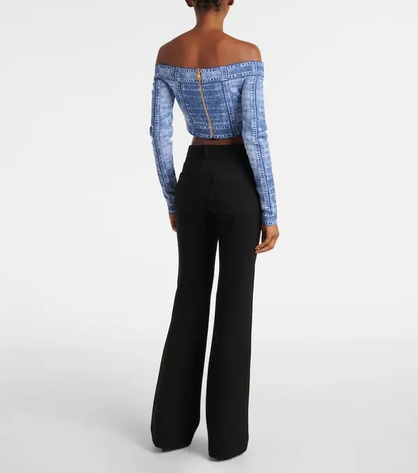 Balmain Trompe L'oeil Crop Top