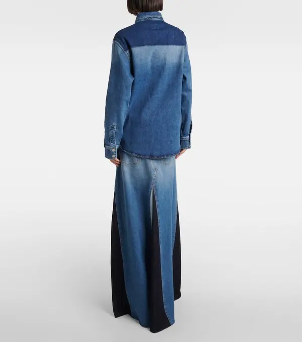 Ag Monaco Patchwork Denim Shirt