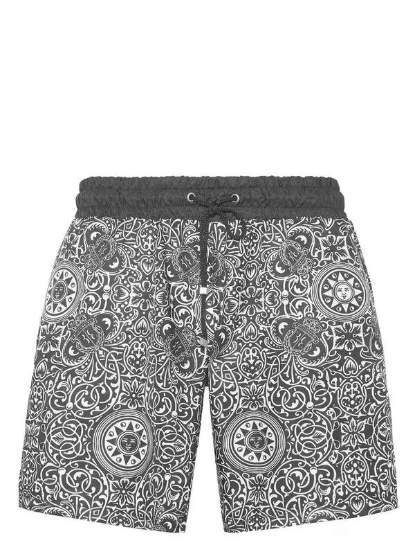 BILLIONAIRE Graphic-print Swim Shorts - Black