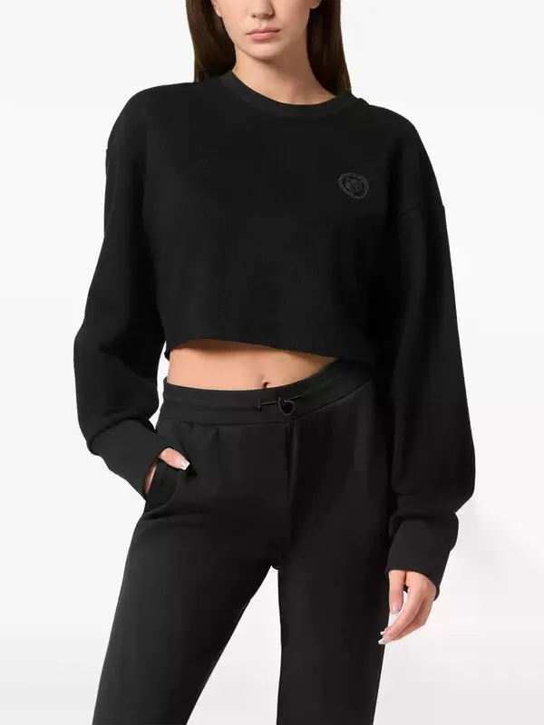 PLEIN SPORT Sponge Cropped Sweatshirt