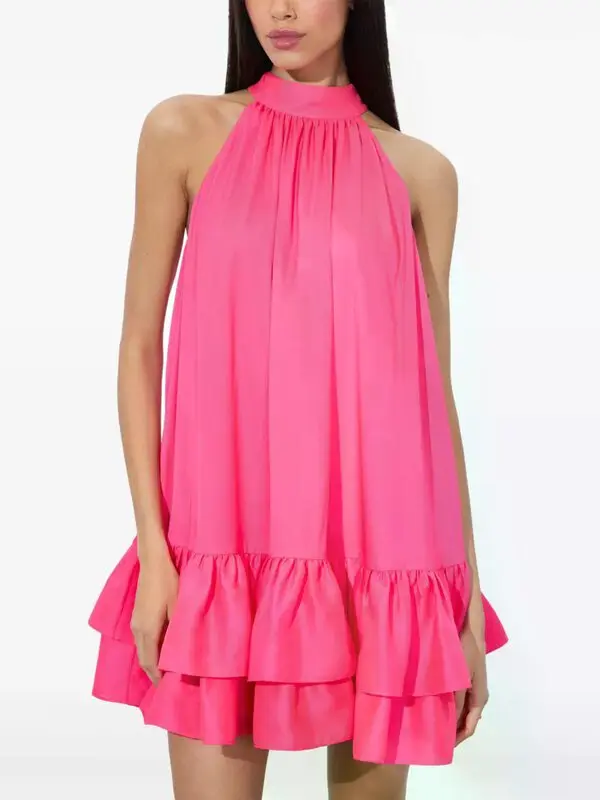 strapless open back dress Shimmering Pink Sequin Mermaid Prom Dress with Spaghetti Straps and Hi –  Viniodress main image 0
