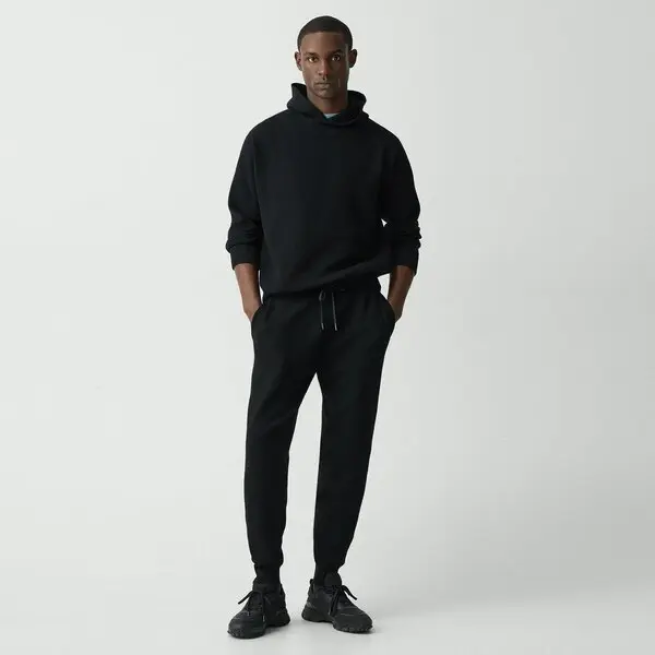 Theory Drawstring Jogger In Fine Bilen - Black