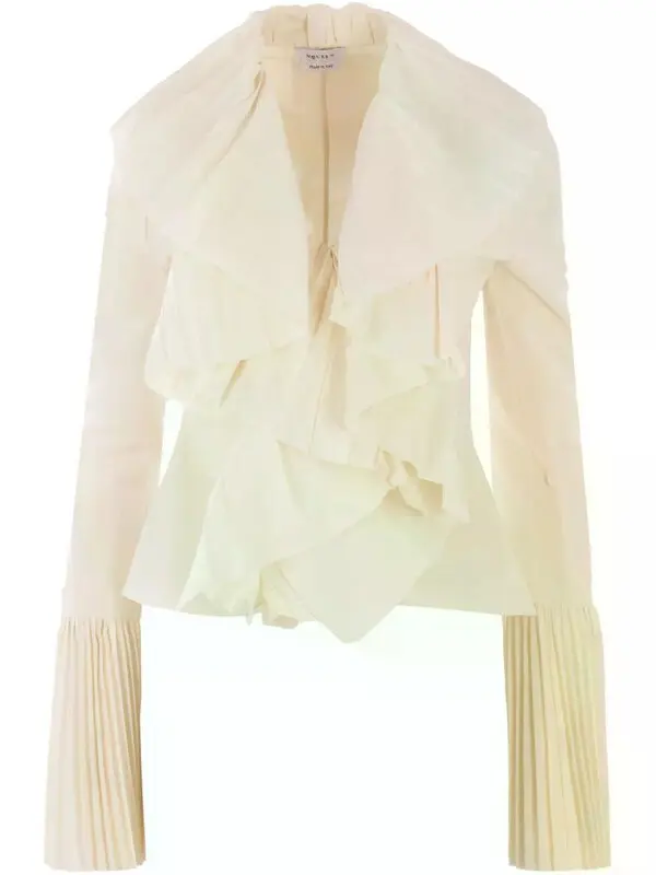 Alexander McQueen Ruffle-detailing Blouse - Neutrals
