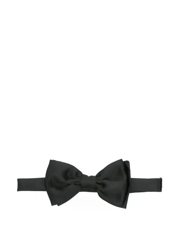 LARDINI Satin Bow Tie - Black