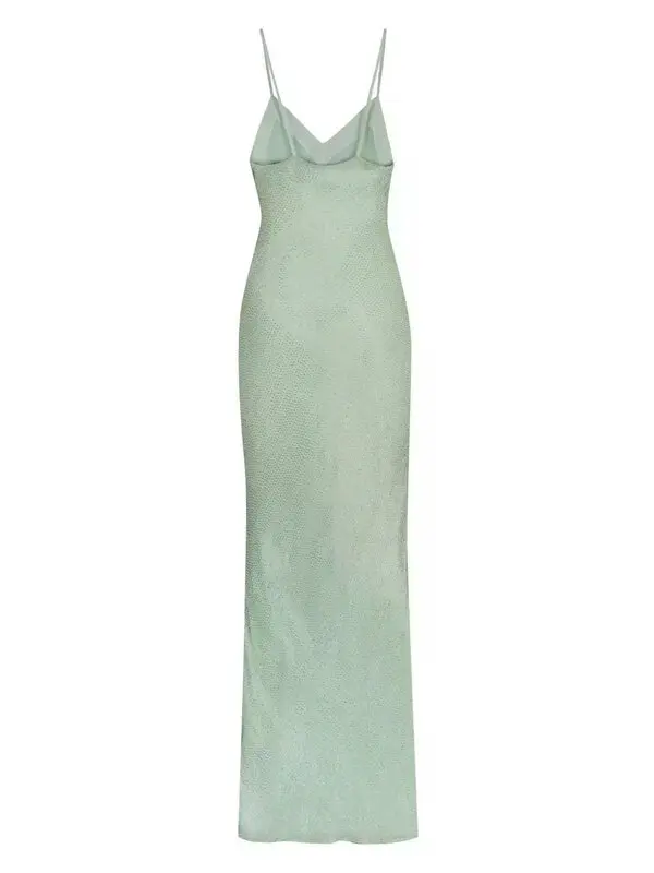 velvet green slip dress Cecile Slip Dress in Velvet Green Iridescent Sequin