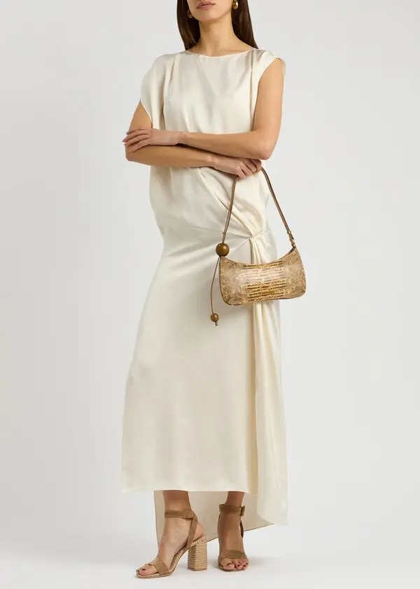 GIANVITO ROSSI Luana 90 Raffia And Suede Sandals