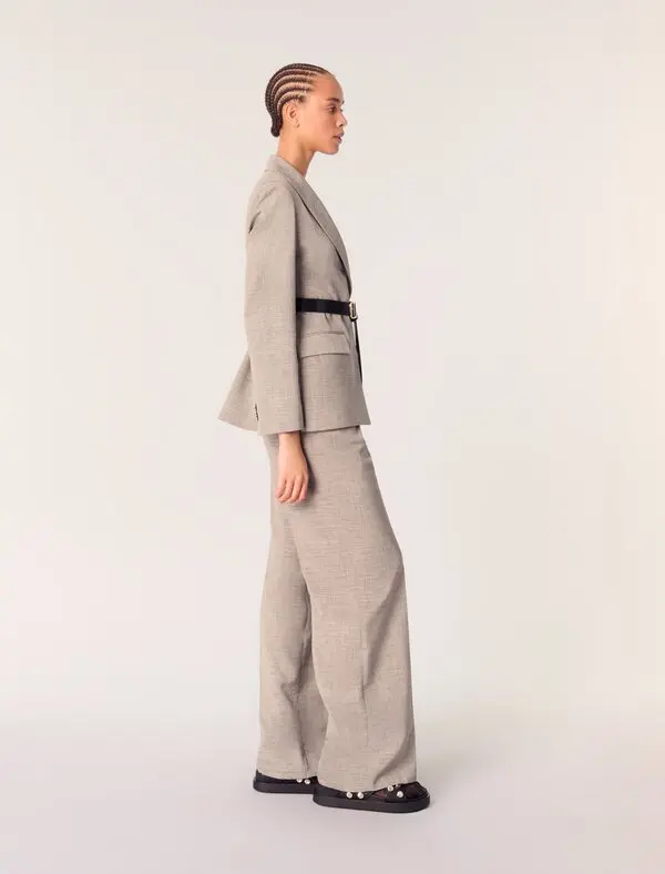 Maje Belted Suit Jacket