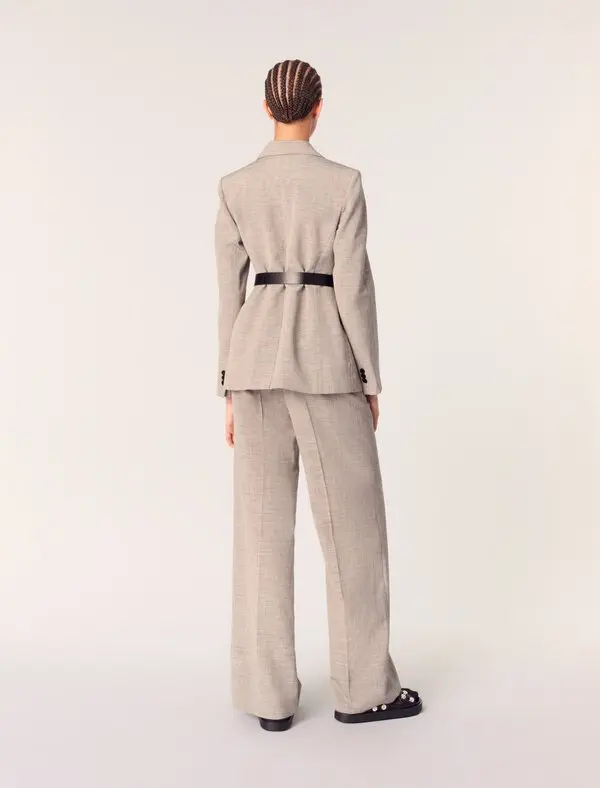 Maje Belted Suit Jacket