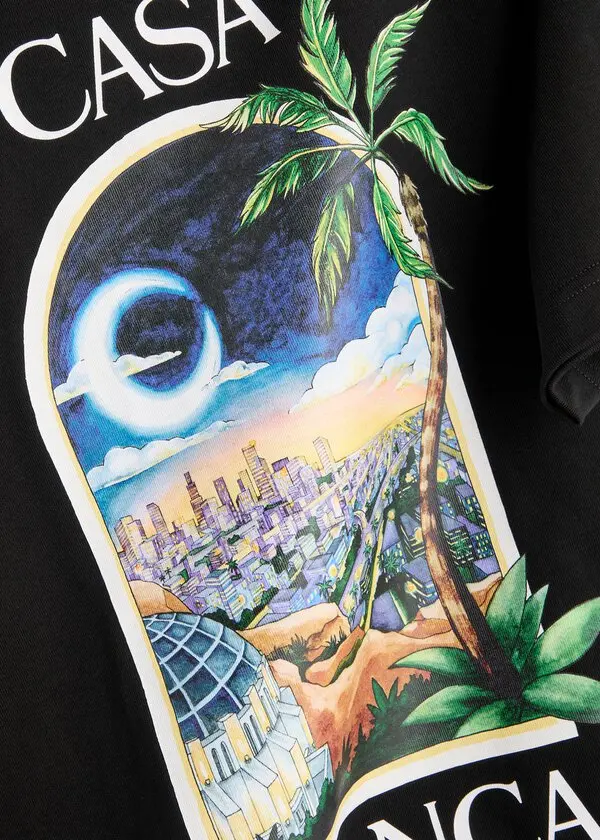 Casablanca La Night Logo Cotton T-shirt