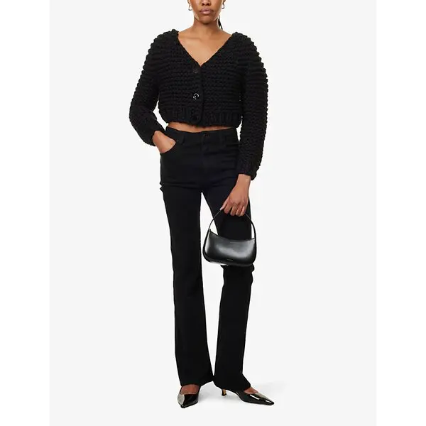 FRAME The Reboot Flared Straight-leg High-rise Stretch-denim Blend Jeans - Levitate
