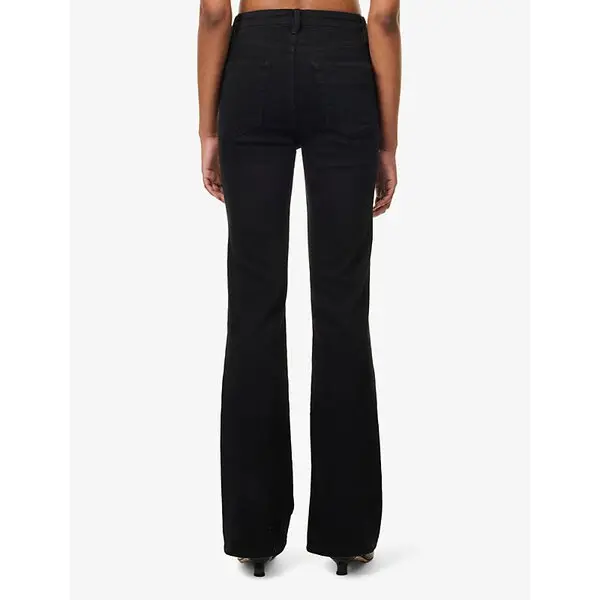FRAME The Reboot Flared Straight-leg High-rise Stretch-denim Blend Jeans - Levitate
