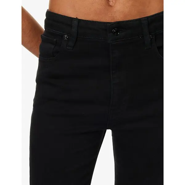 FRAME The Reboot Flared Straight-leg High-rise Stretch-denim Blend Jeans - Levitate