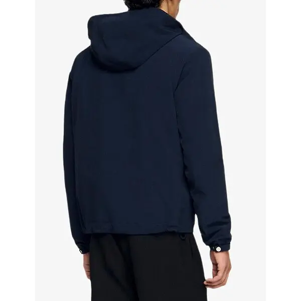 Sandro Hooded Zip-up Jacket - Midnight Blue
