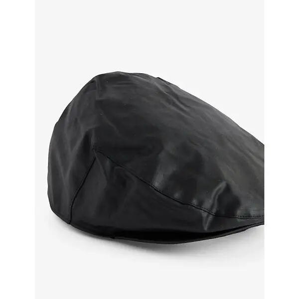 Barbour Panelled Waxed Cotton Flat Cap