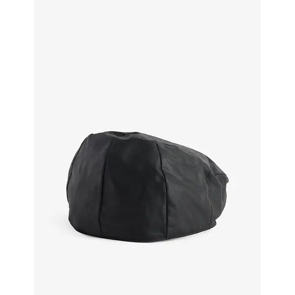 Barbour Panelled Waxed Cotton Flat Cap