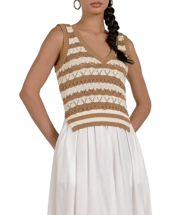Elan Mixed Media Knit Midi Dress
