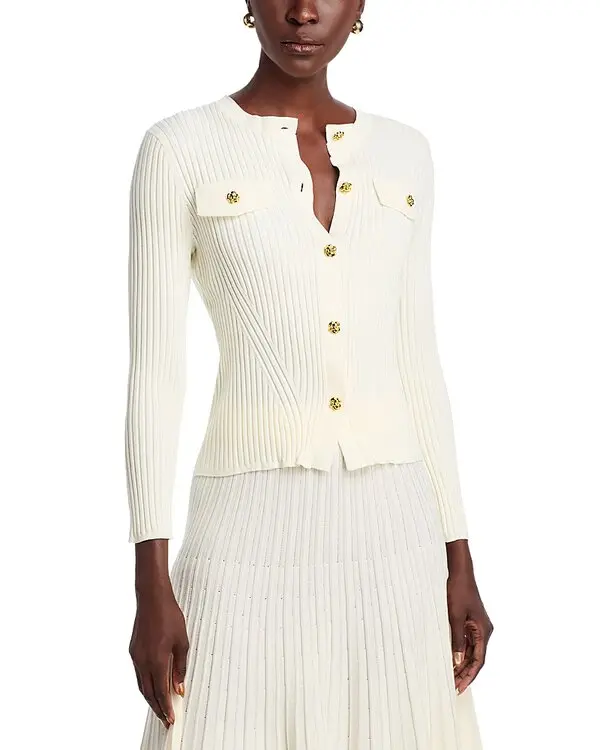 NANCY YANG Ribbed Cardigan - Cream