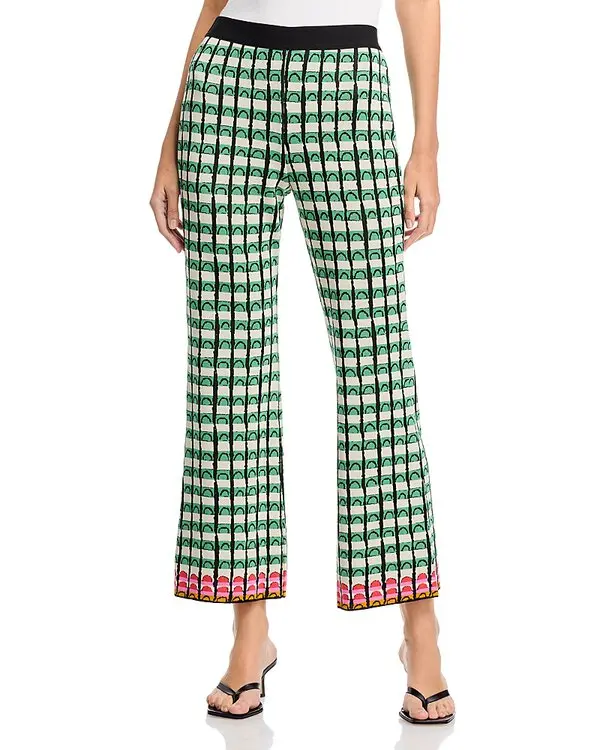 ALDO MARTINS Plaid Knit Pants - Green