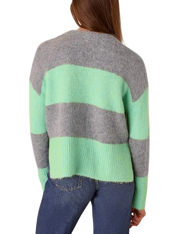 Whistles Striped Pullover Sweater - Green/multi