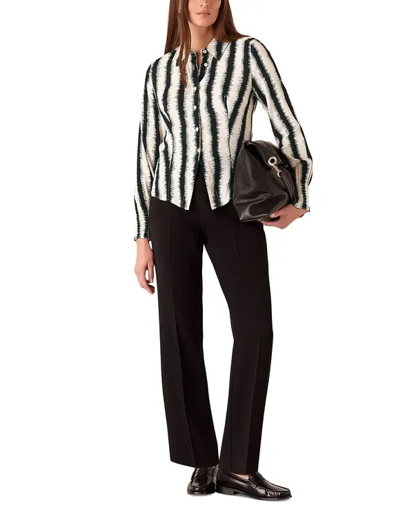 Whistles Hazy Stripe Fitted Shirt