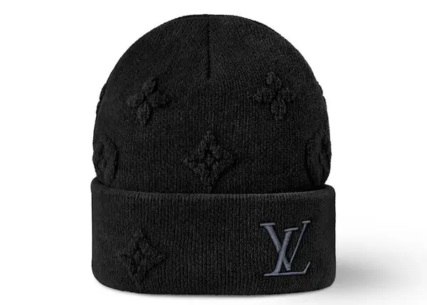 LOUIS VUITTON Crush Monogram Beanie - Black
