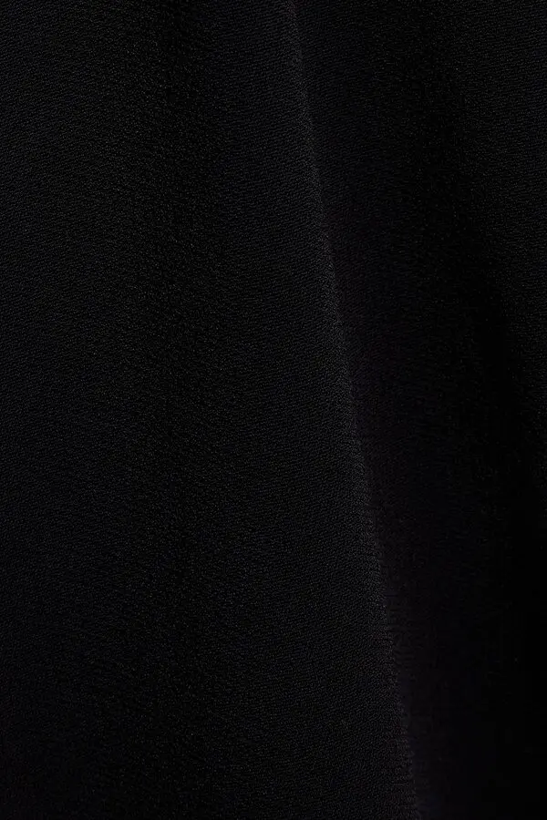 Another Tomorrow Tie-back Cady Midi Dress - Black