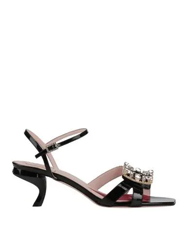 ROGER VIVIER Leather Sandals - Black