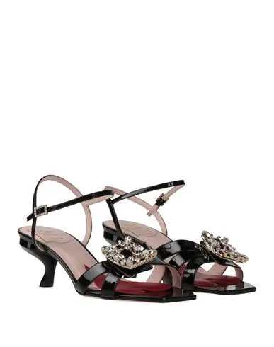 ROGER VIVIER Leather Sandals - Black