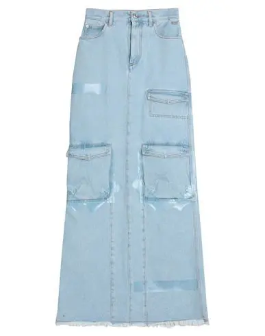 Gcds Denim Flared Skirt
