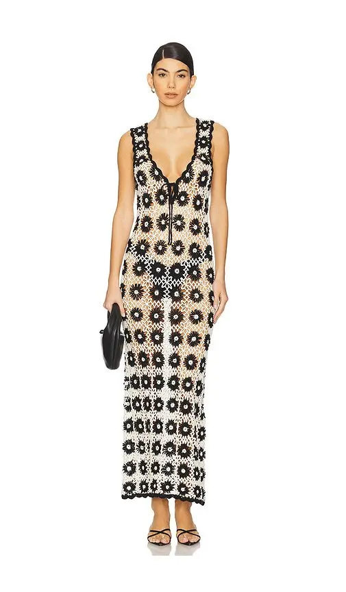Show Me Your Mumu Vacay Tank Dress In Black - Checkers Floral