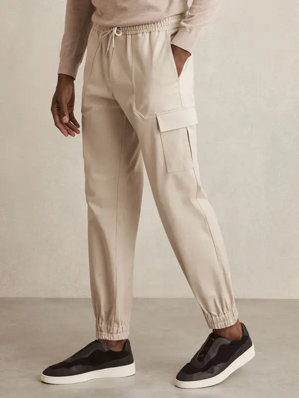 REISS Haven Cotton Cargo Trousers