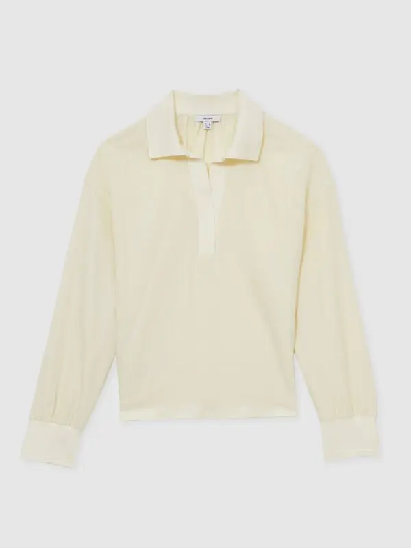 REISS Isobel Open-collar Shirt